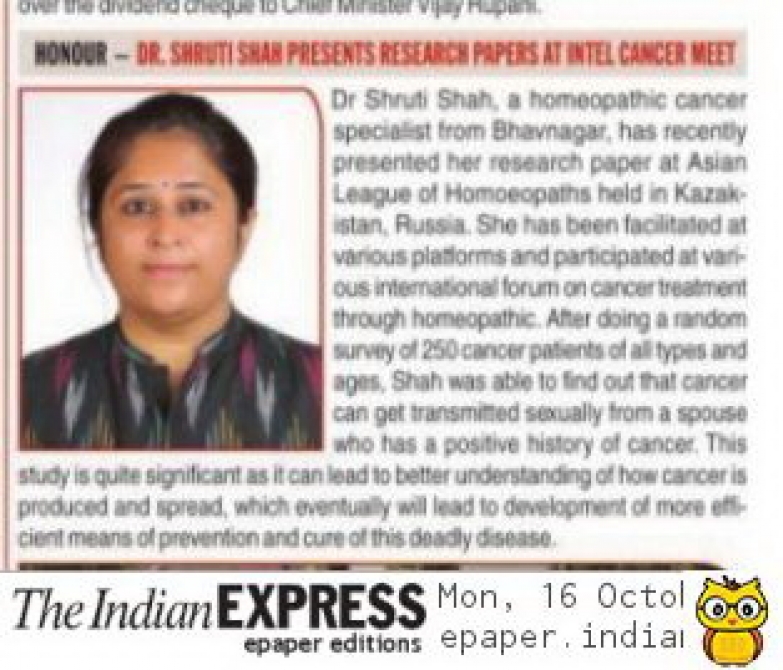 Homeopathy and Cancer Treatment | Dr. Shruti Shah Gallery